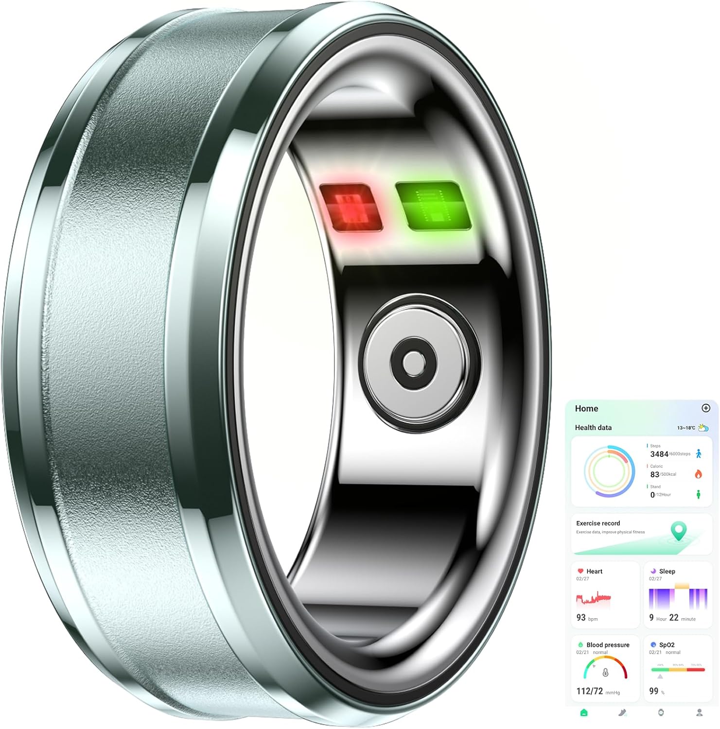 LZUEFK Smart Ring Health - IP68 Waterproof Sports Fitness Tracker ...