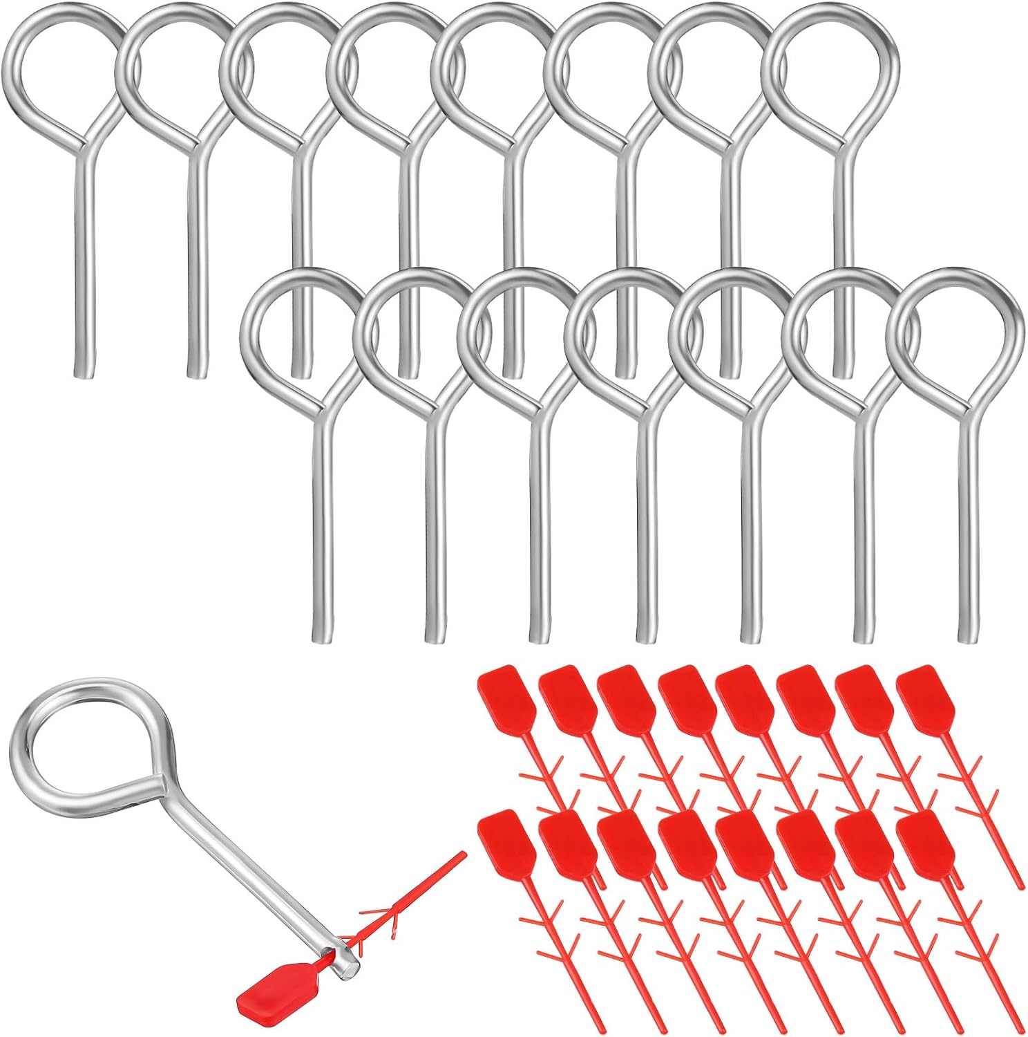 jojofuny 15 Sets Fire Extinguisher Pins, Red Tamper Seals, Fire ...