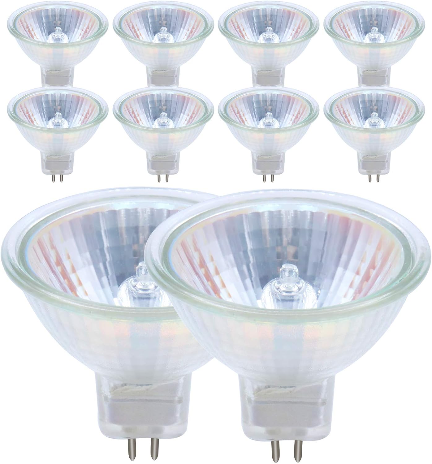 10Pcs MR16 35 W 12V Halogen Light Bulbs,2000Hr Life,2700k Warm White ...