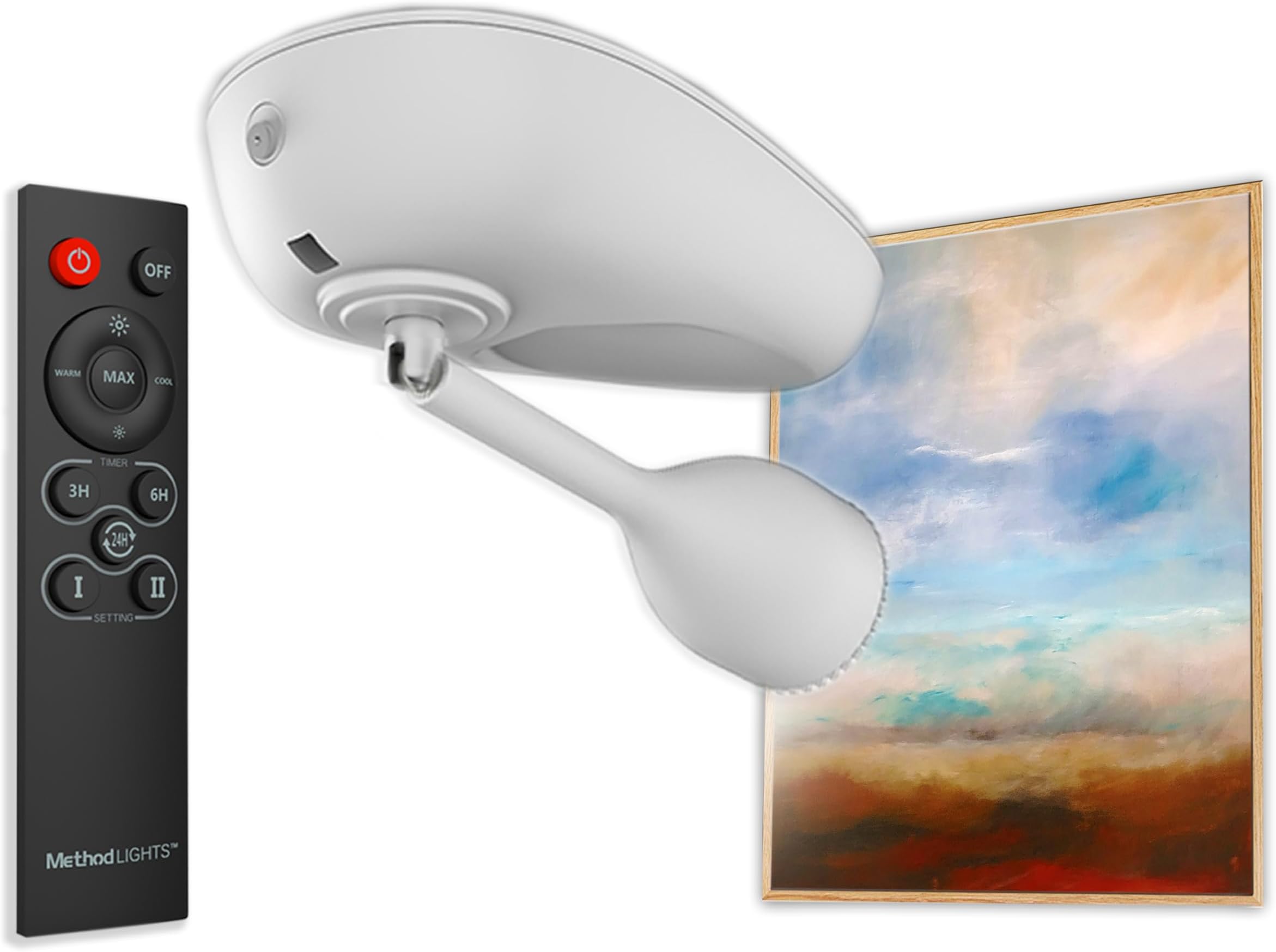 Method Lights Wireless LED Picture Light, Wireless Ceiling Mounted ...