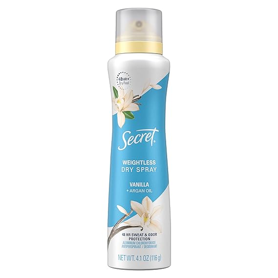 Amazon.com : Secret, Dry Spray Antiperspirant Deodorant Vanilla And ...