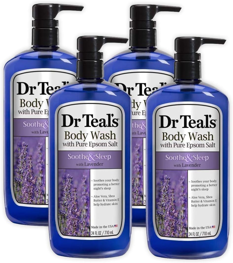 Amazon.com : Dr Teal's Body Wash with Pure Epsom Salt, Sleep Blend with ...