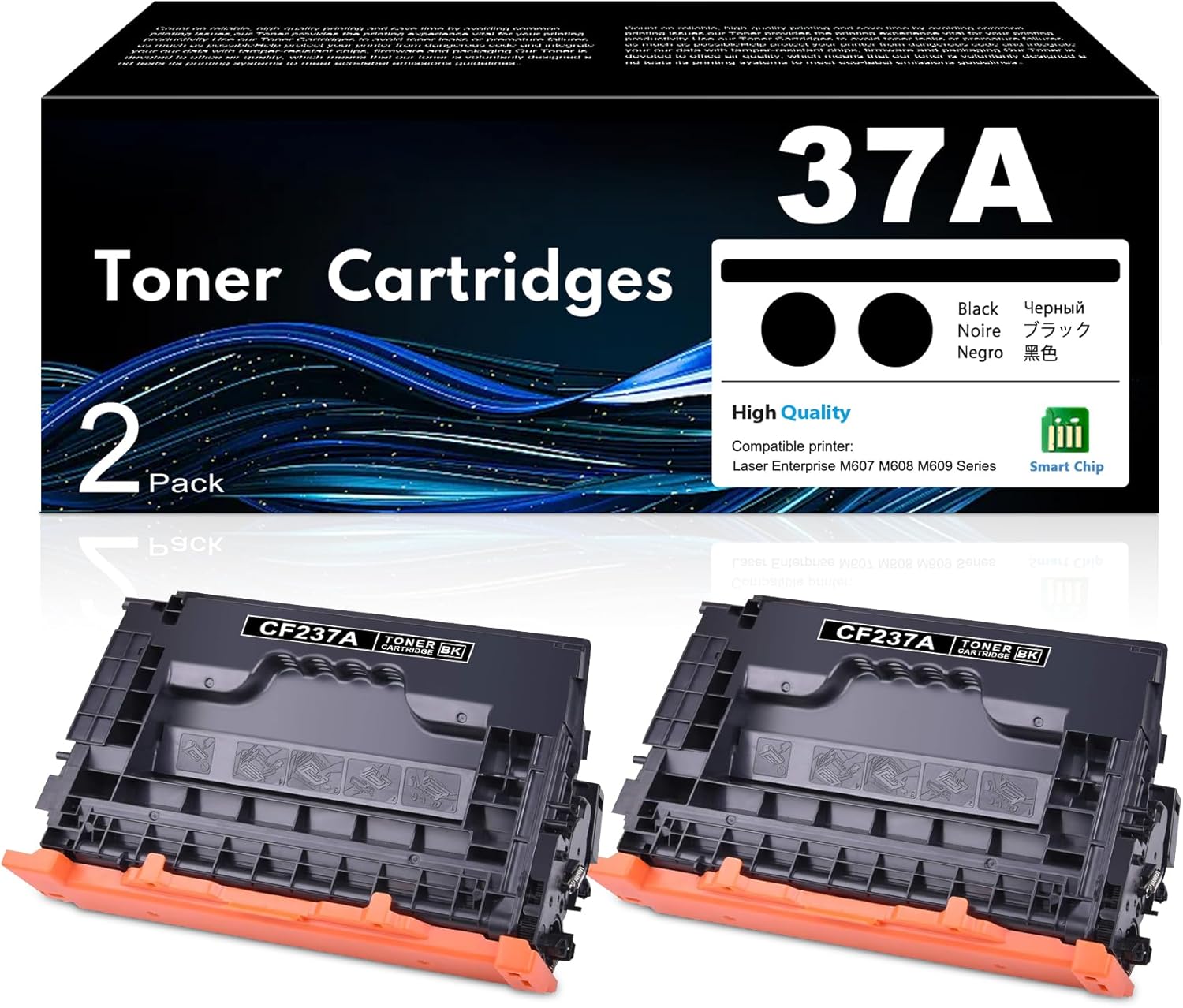 Amazon.com: 37A Toner Cartridge 2 Pack [New Chip]: Compatible Toner ...