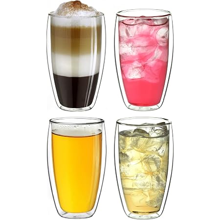 BODUM (4560-10) Lot de 2 Verres à double paroi, Transparent, 45 cl, 2 ...
