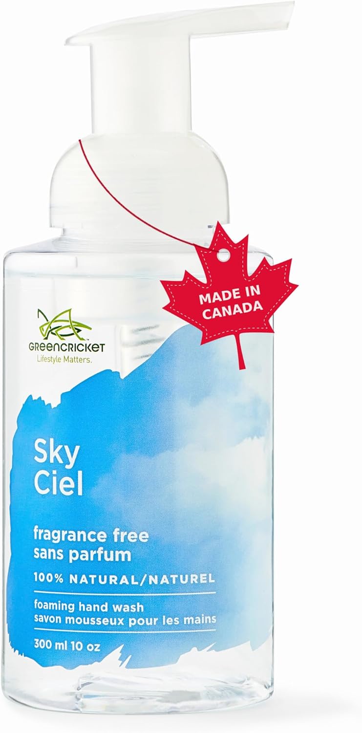 Green Cricket 100% Natural Fragrance Free Unscented Sky Foaming Hand ...