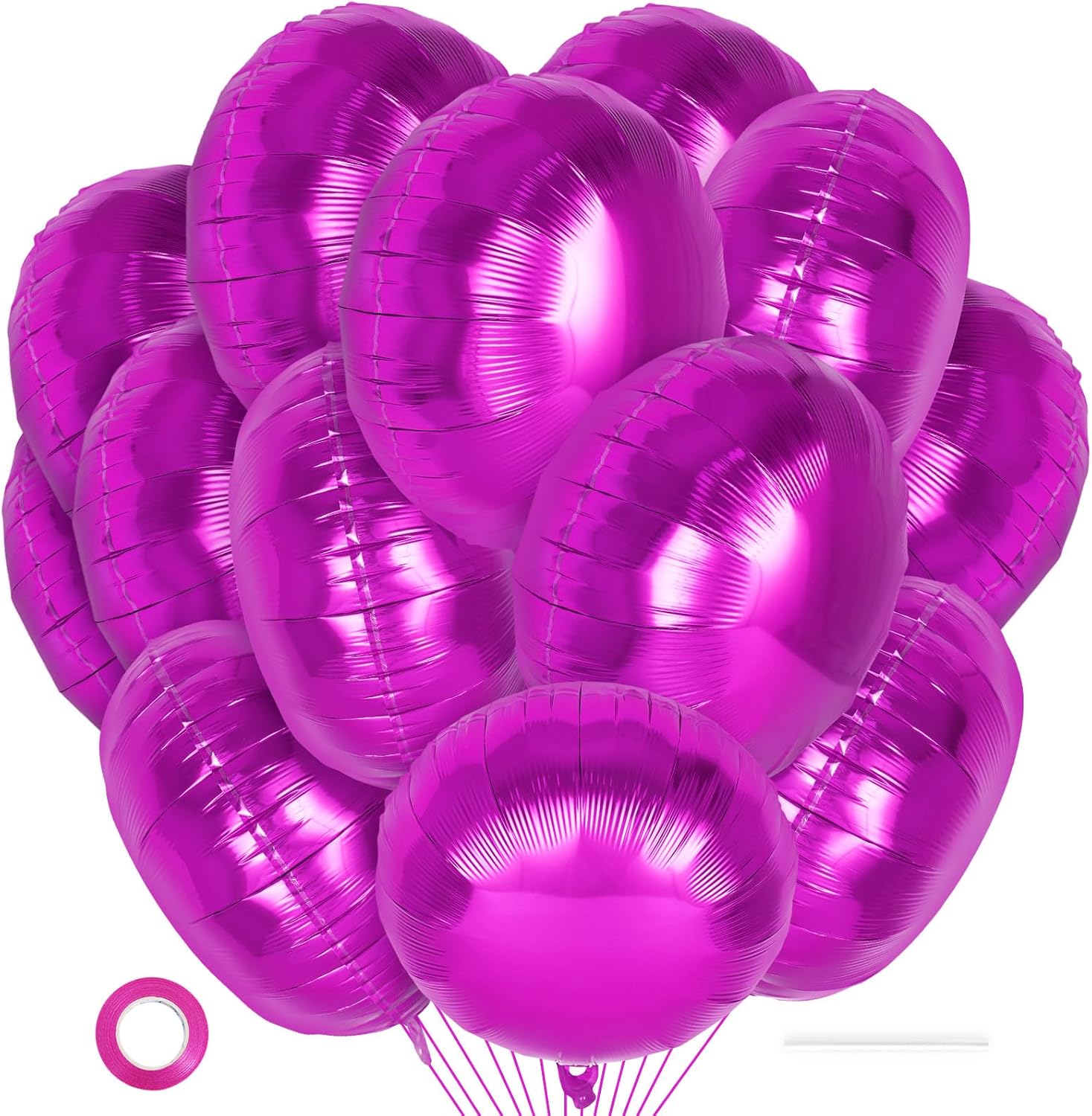 Amazon.com: 20 Pcs Round Shaped Balloons,18 Inch Round Foil Balloon ...