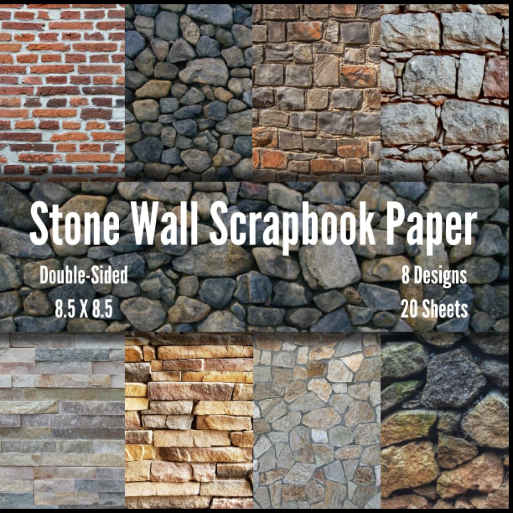 Amazon.com: Stone Wall Scrapbook Paper: Decorative Craft Paper, ideal ...