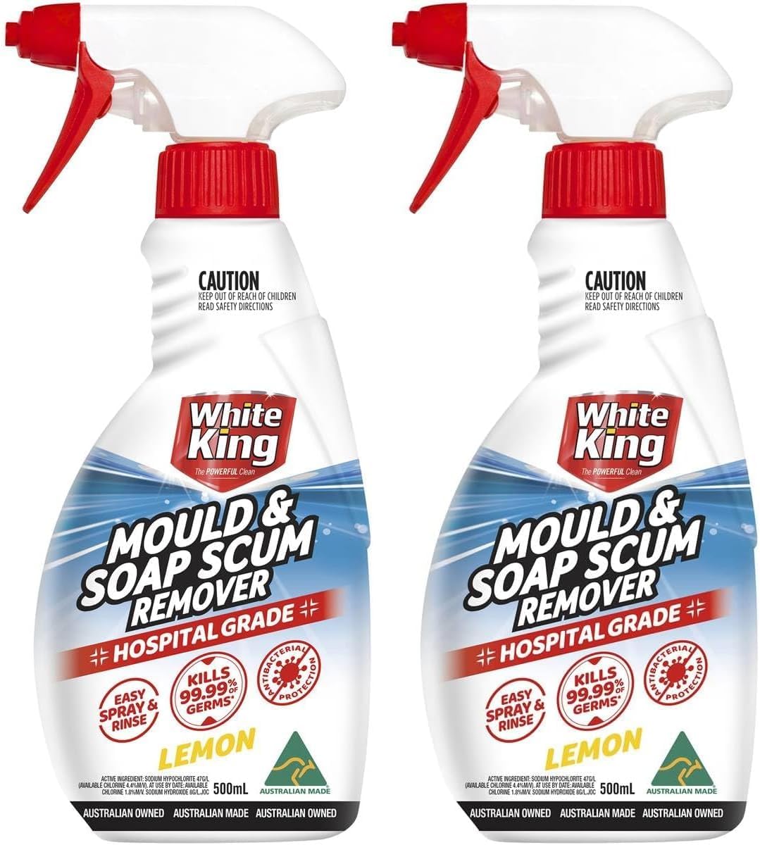 White King Mould & Soap Scum Remover Spray 500 ml (Pack of 2) : Amazon ...