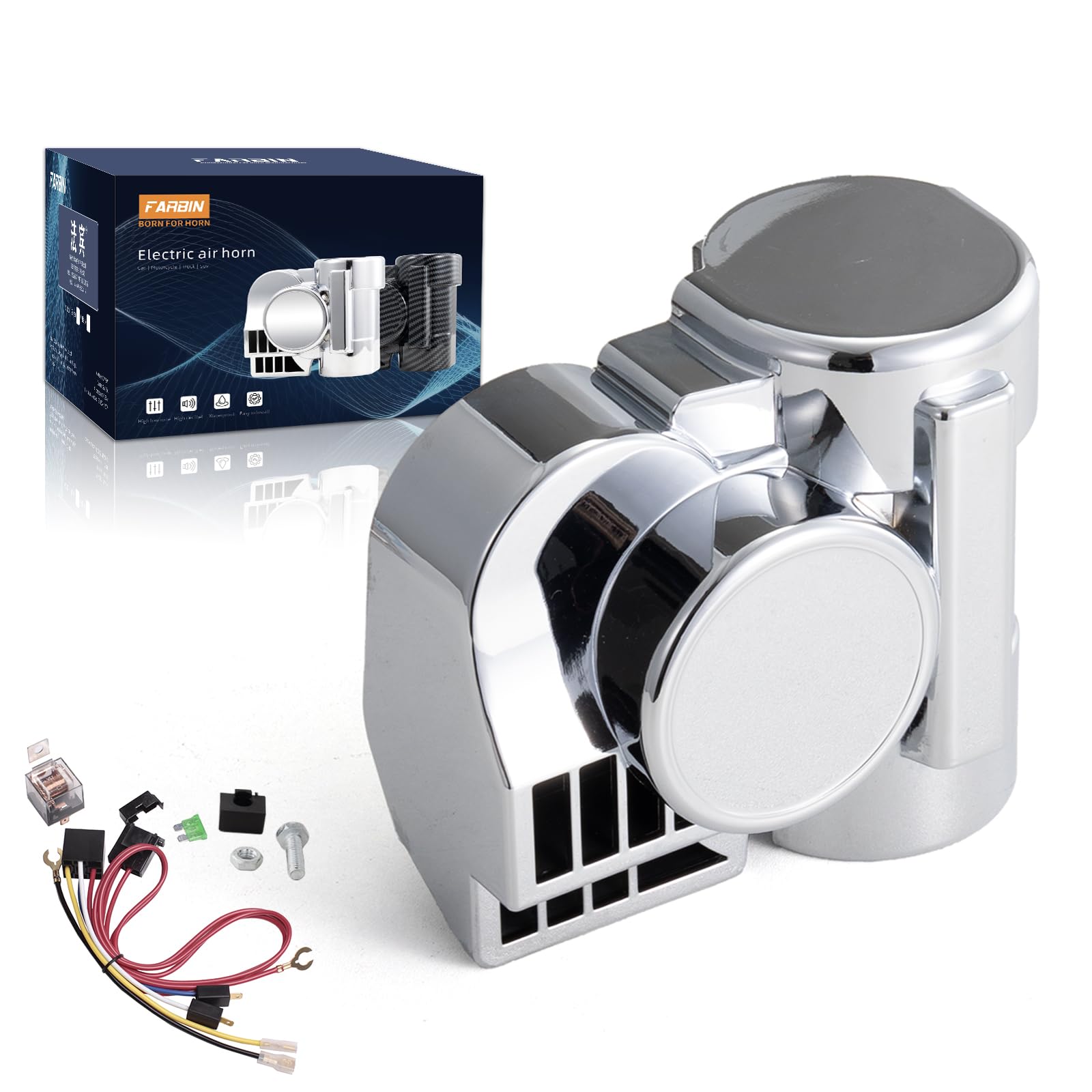 FARBIN - claxon para auto,claxon tren,claxon moto 150db, para ...