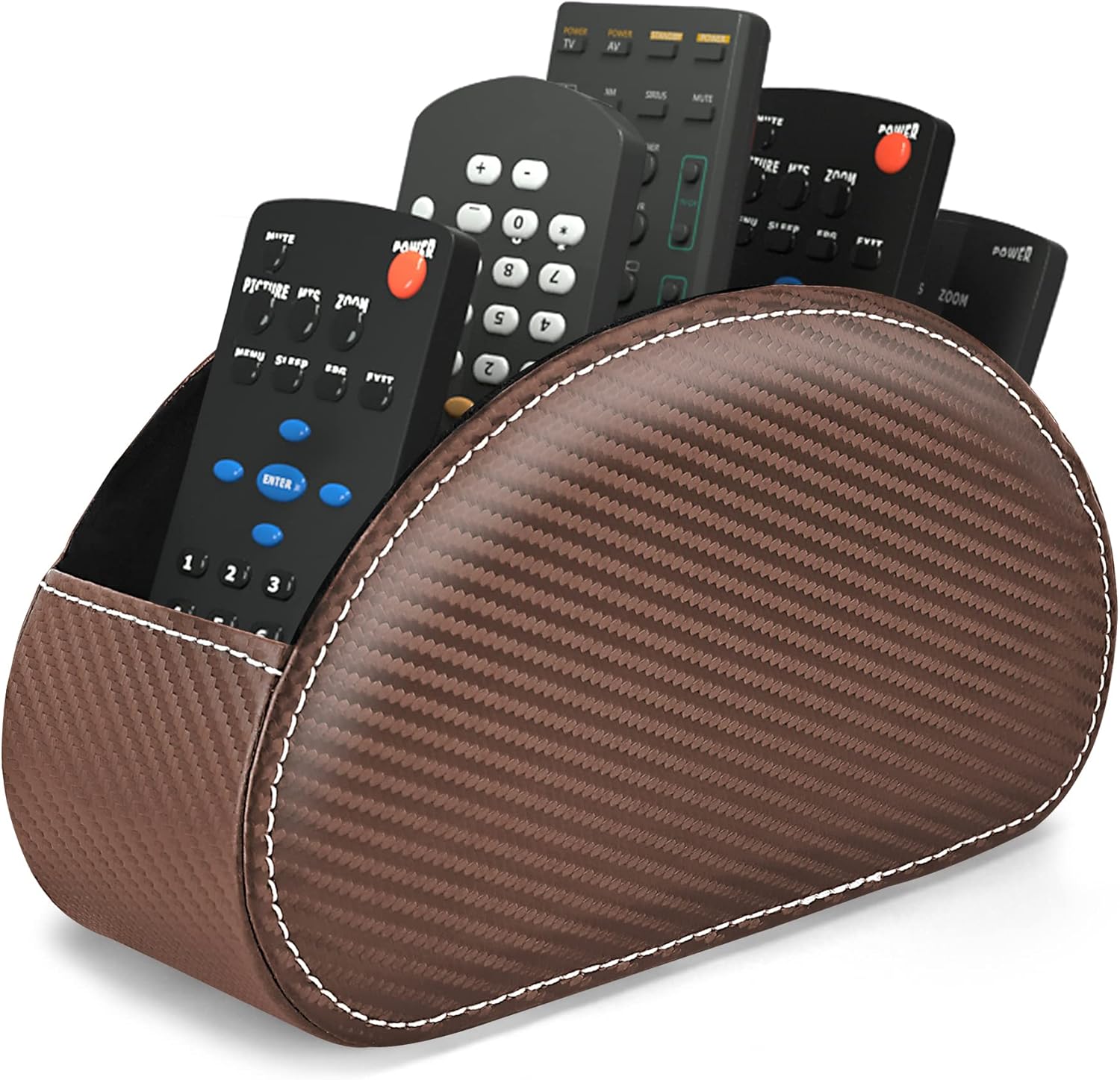 Amazon.com : lizimandu Remote Control Holder, PU Leather Remote Caddy ...