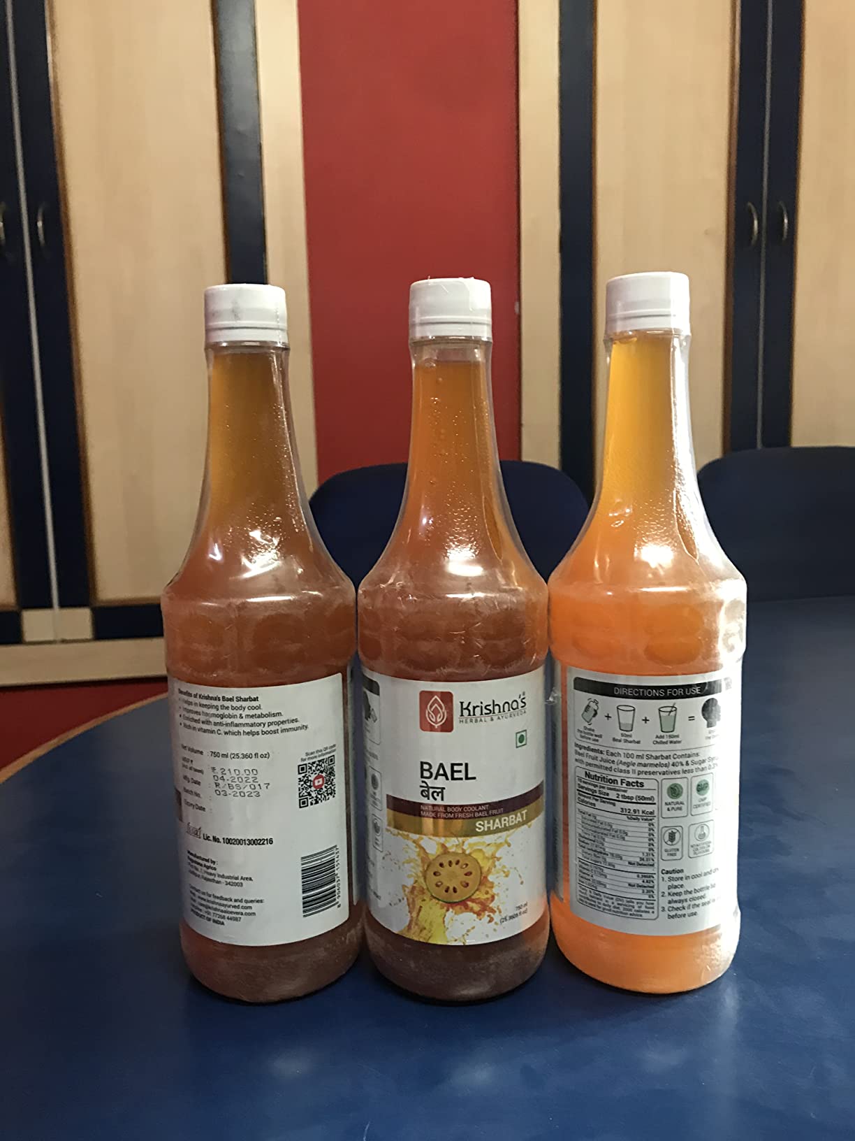 Krishna's Bael Sharbat - 750 ml (Pack of 3) : Amazon.in: Grocery ...