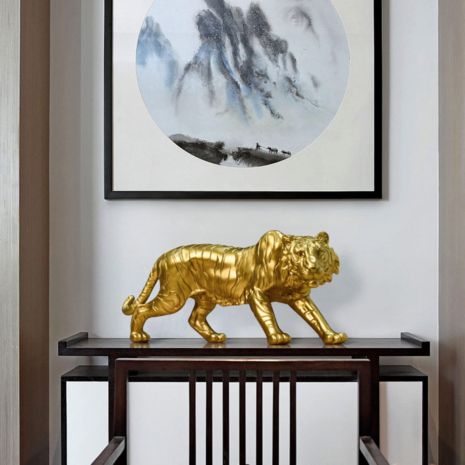 Living Room Statues Tiger Large Sitting Outdoor Garden Bronze