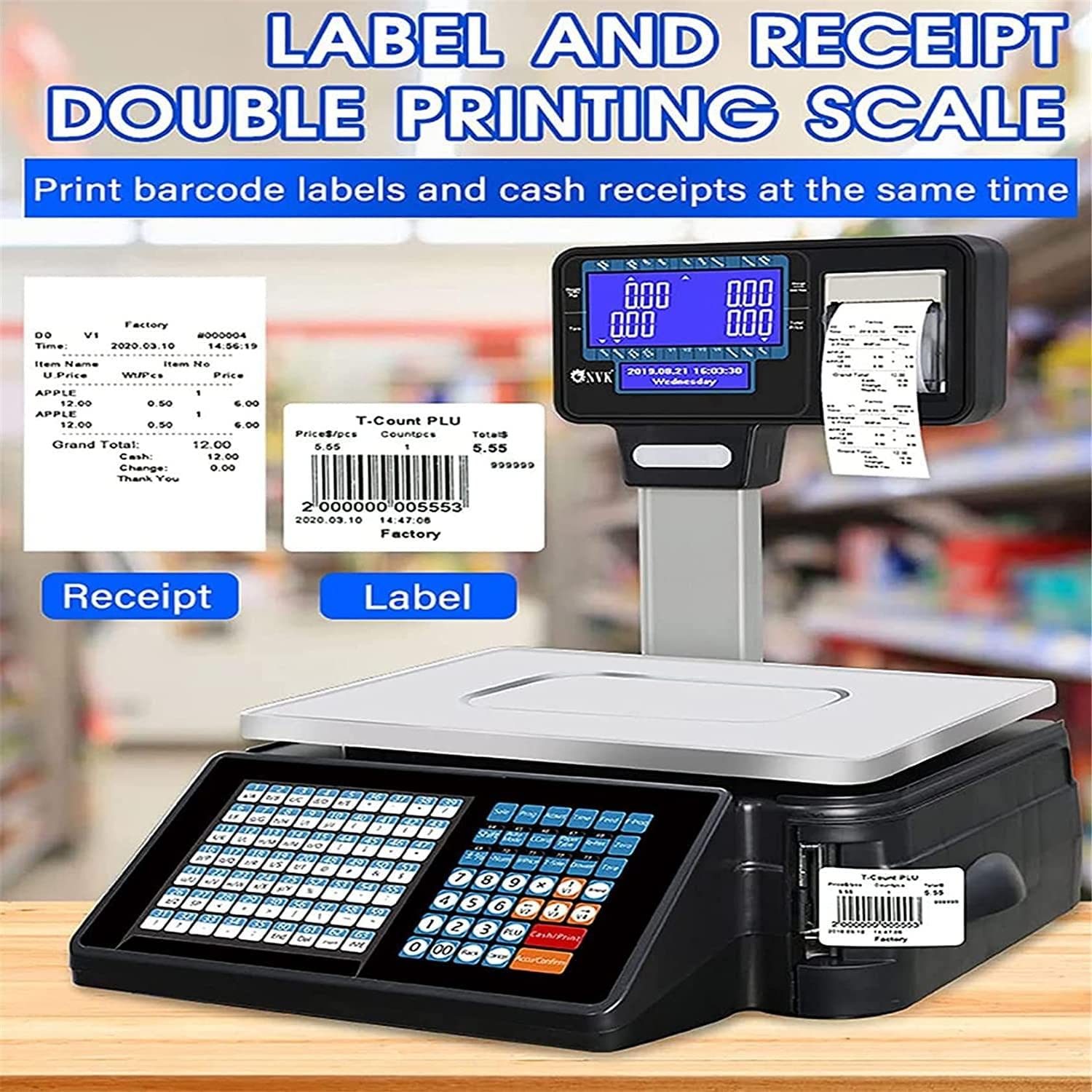 Snapklik.com : Digital Barcode Weighing Scales,Back Front Dual Display ...