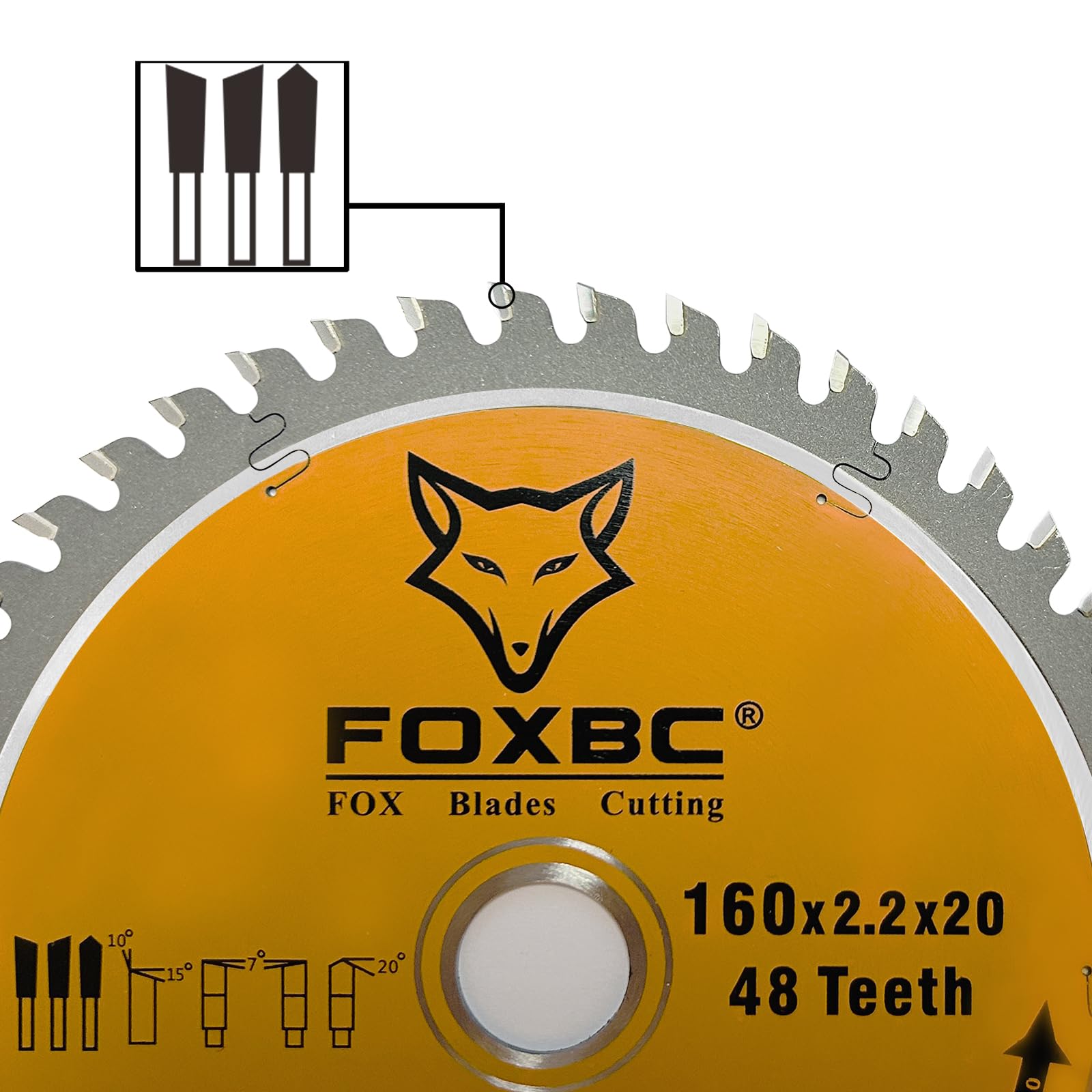 Snapklik.com : FOXBC 495377 Track Saw Blade 160x22x20mm 48 Tooth For ...
