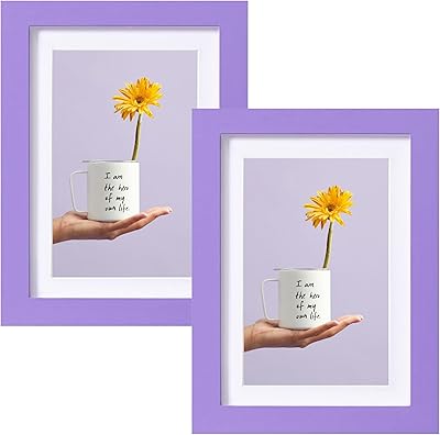Amazon.com - Frame for 6x4 inch Photo Purple Frame MDF Picture Frame 2 ...