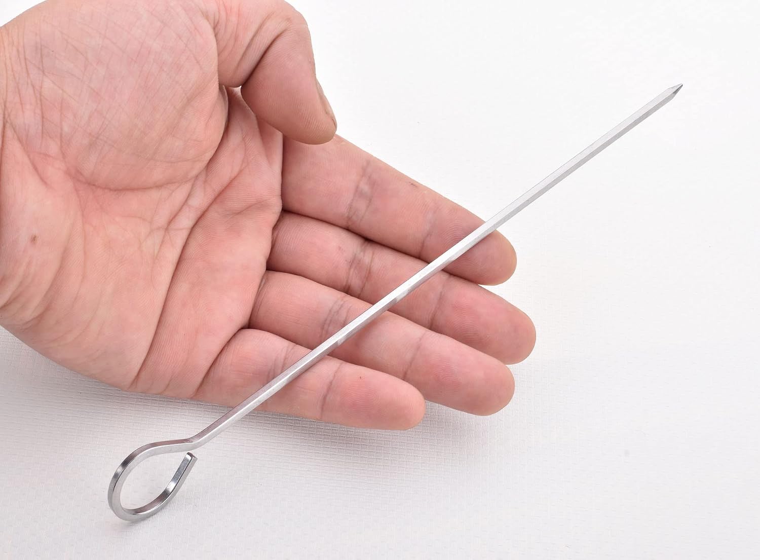 Pinchos cuadrados de metal para barbacoa de 8 pulgadas, paquete de 12 ...