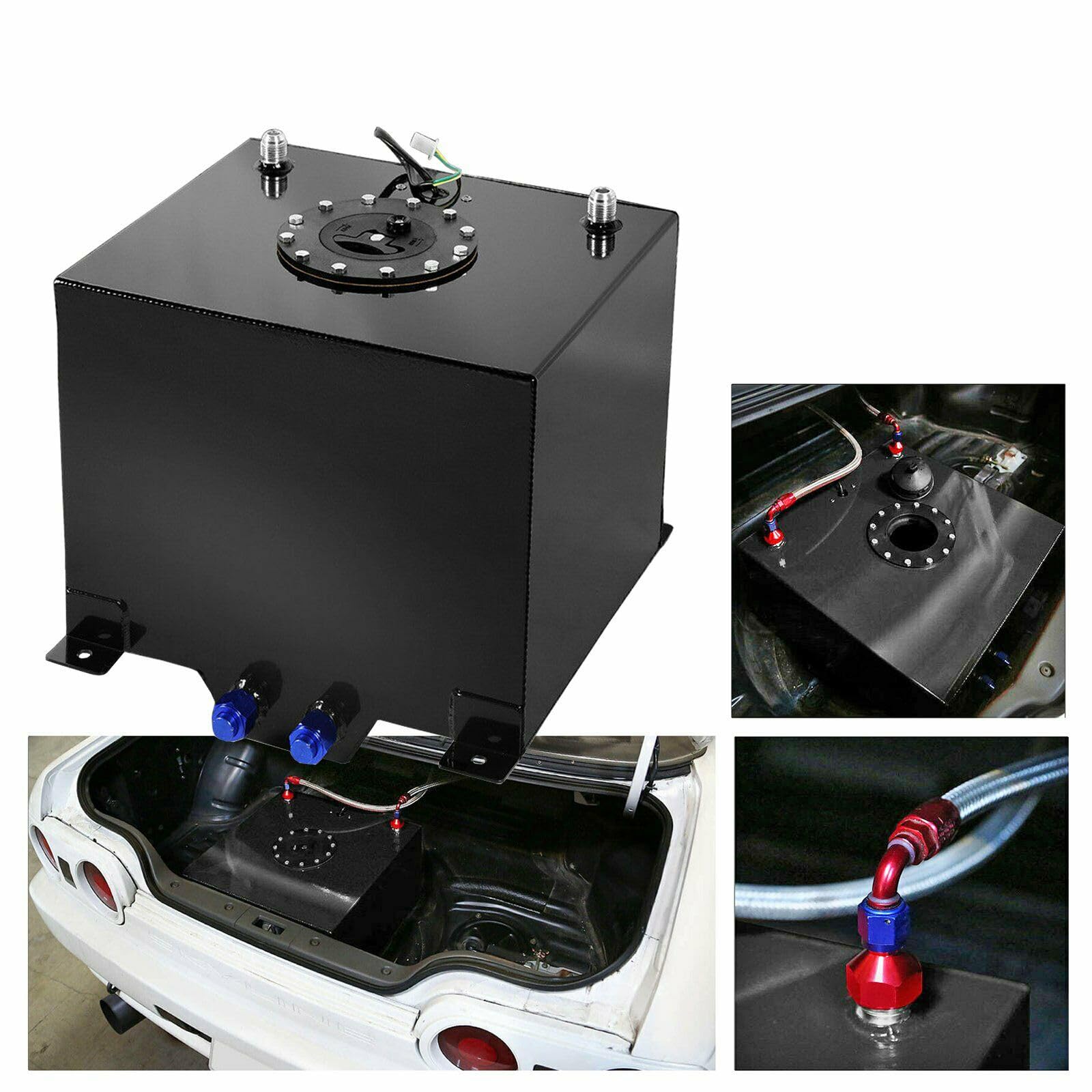 Snapklik.com : EASYBERG 20 Gallon Aluminum Fuel Cell Tank, 75L Black ...