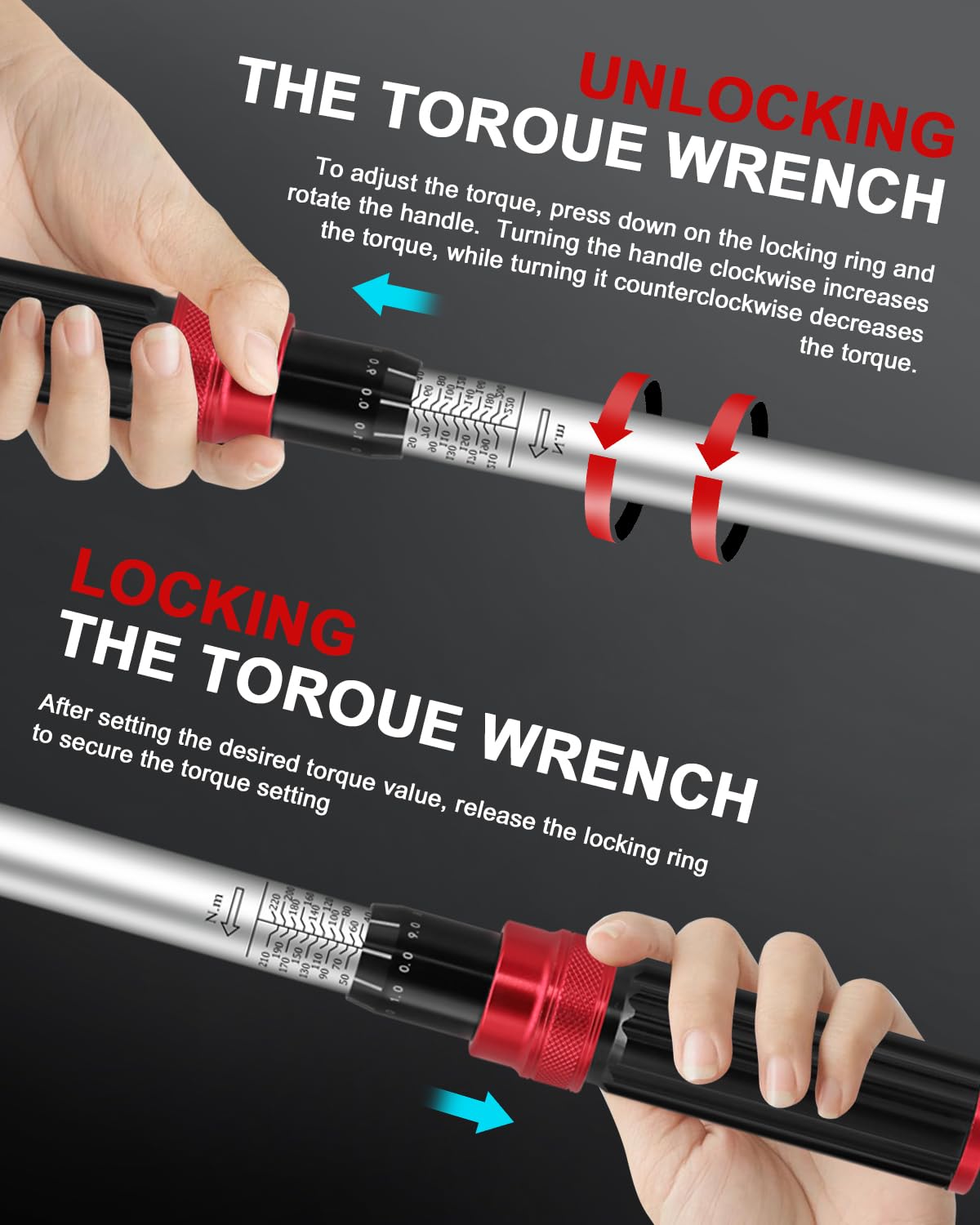 Torque Wrench Producto: 1/4 3/8 1/2-inch Drive , 32Pcs Set With Hex ...