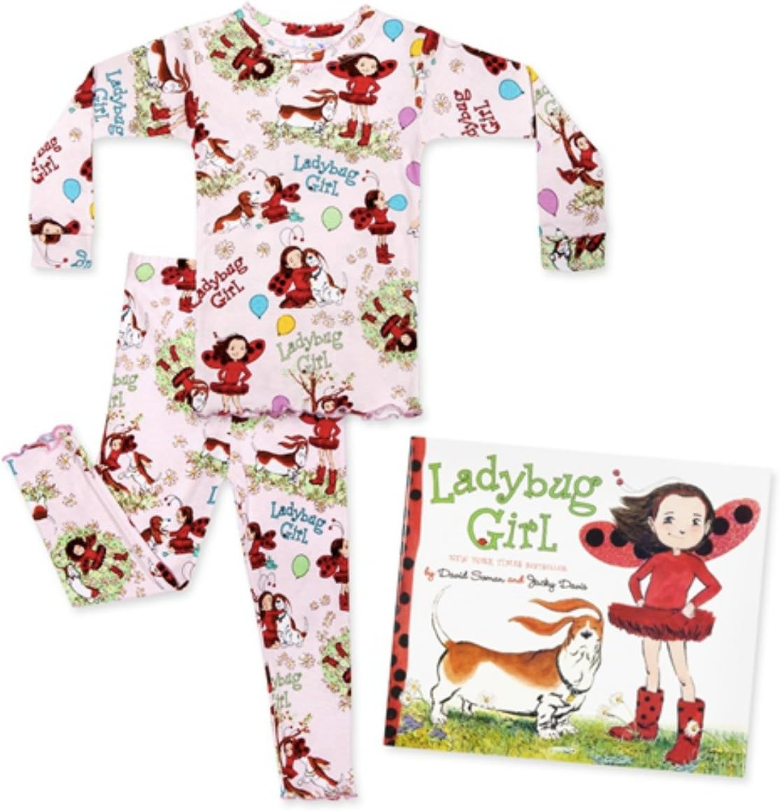Amazon.com: Books to Bed Girls Long Sleeve Pajamas Set with Book: Pants ...
