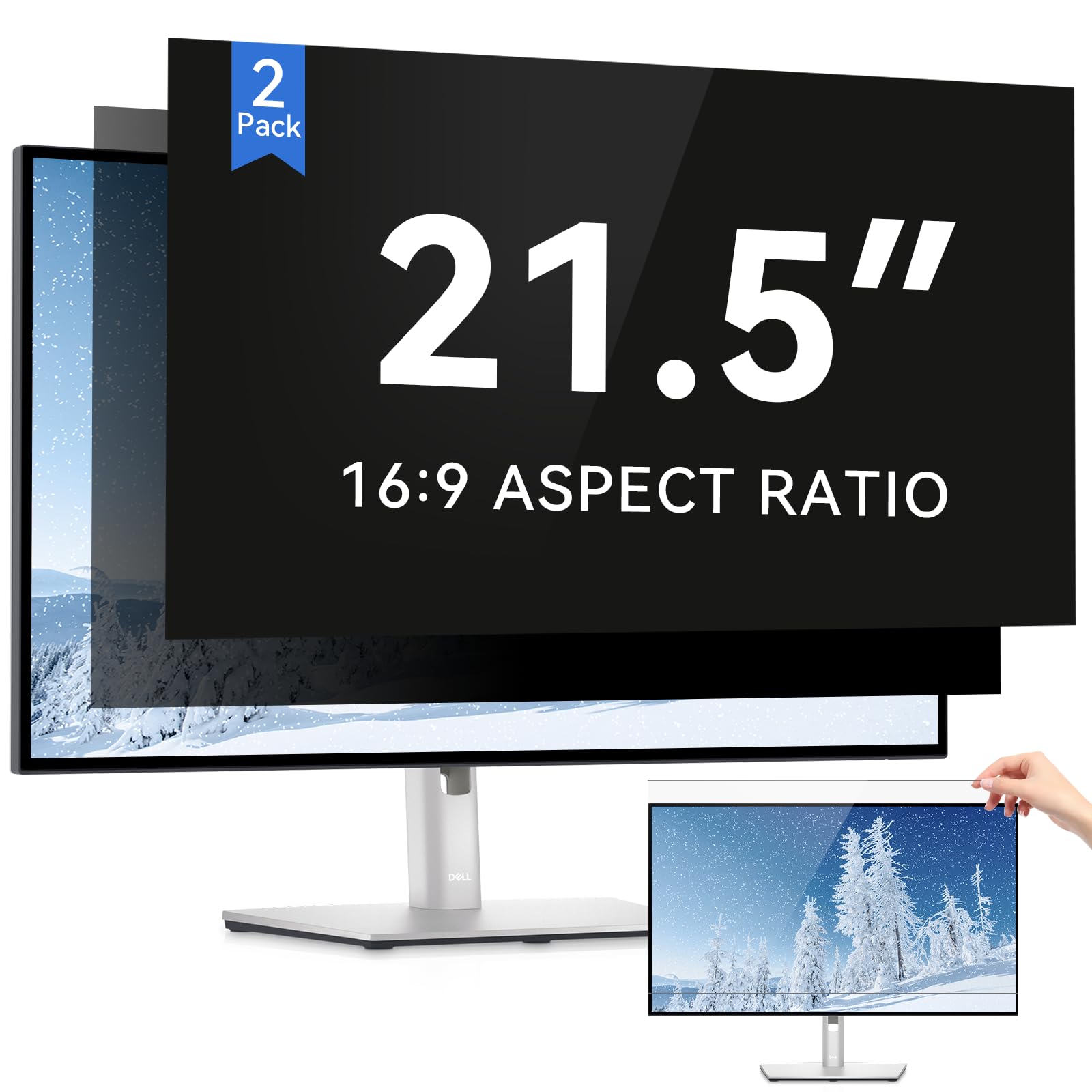 IPROKKO [2 Pack 21.5 Inch Computer Privacy Screen Filter, Removable ...