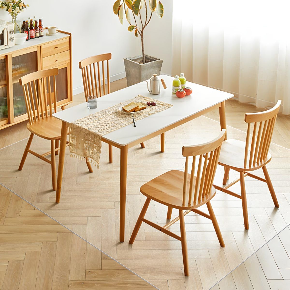 Amazon.com: Drydiet Clear Plastic Floor Mat 5.2' x 4.3' Vinyl Area Rug ...