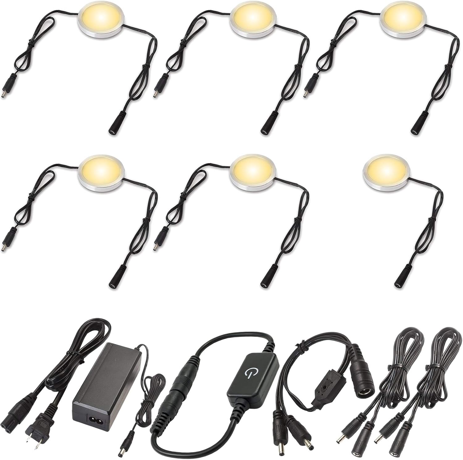 Lvyinyin LED Kitchen Cabinet Lighting, Over and Under Closet Light ...