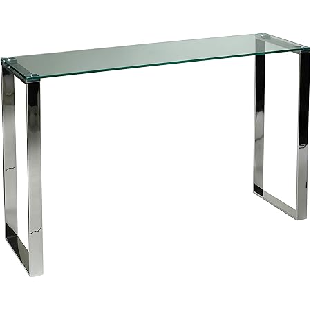 Amazon.com: Cortesi Home Laila Console Table Stainless Steel Glass, 47 ...