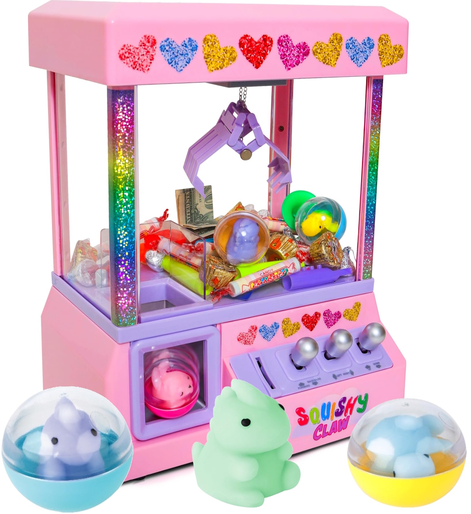 Amazon.com: Bundaloo Squishy Claw Machine Arcade Game Candy Grabber ...