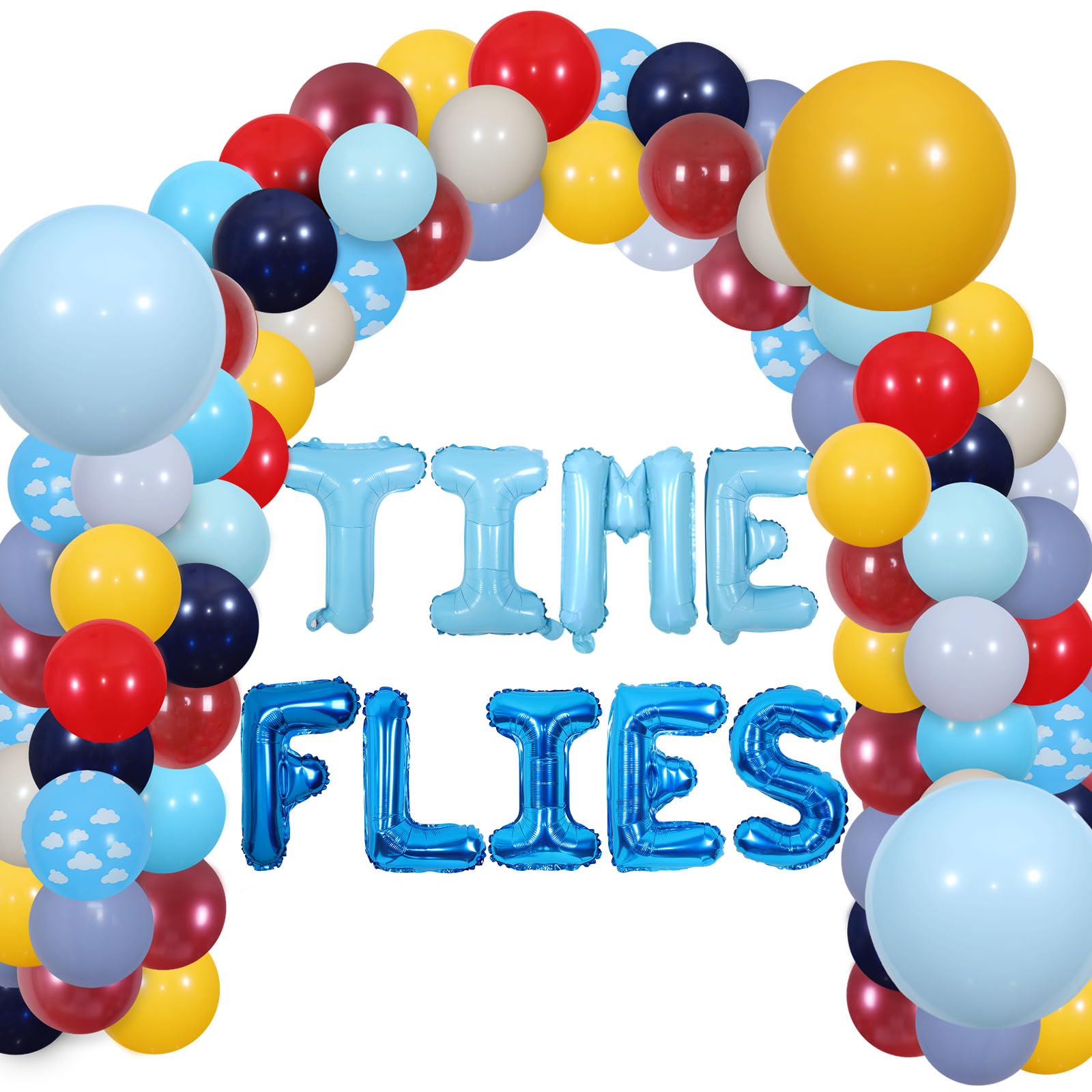 Amazon.com: Time Flies Airplane Theme Party Decorations for Boys - How ...