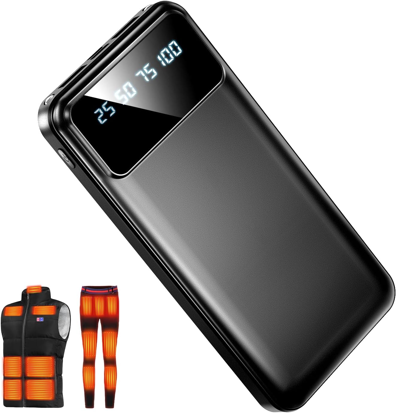 Amazon.co.jp: Electric Heating Vest Battery, Large Capacity, 40,000 mAh ...