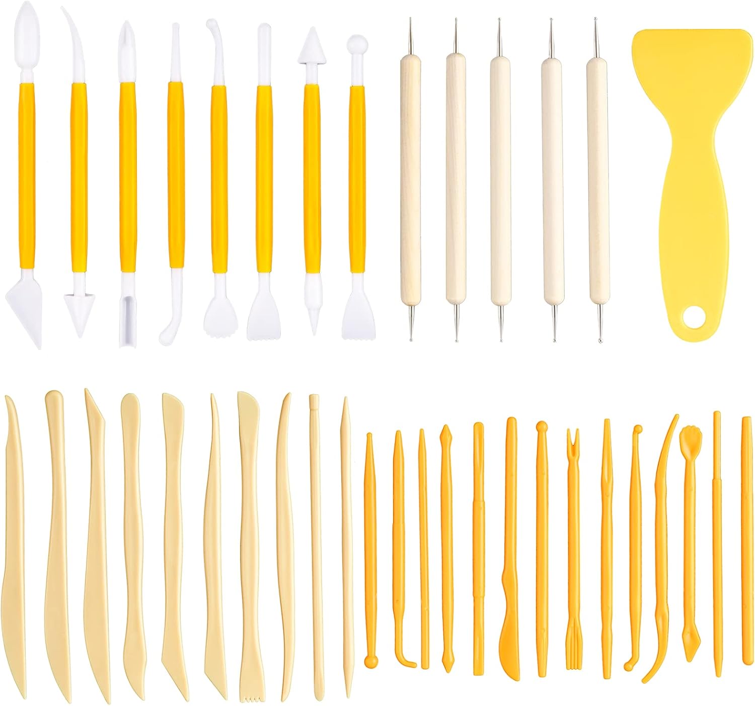 38Pcs Polymer Clay Tools for Kids,Plastic Pottery Carving Tools Pottery ...