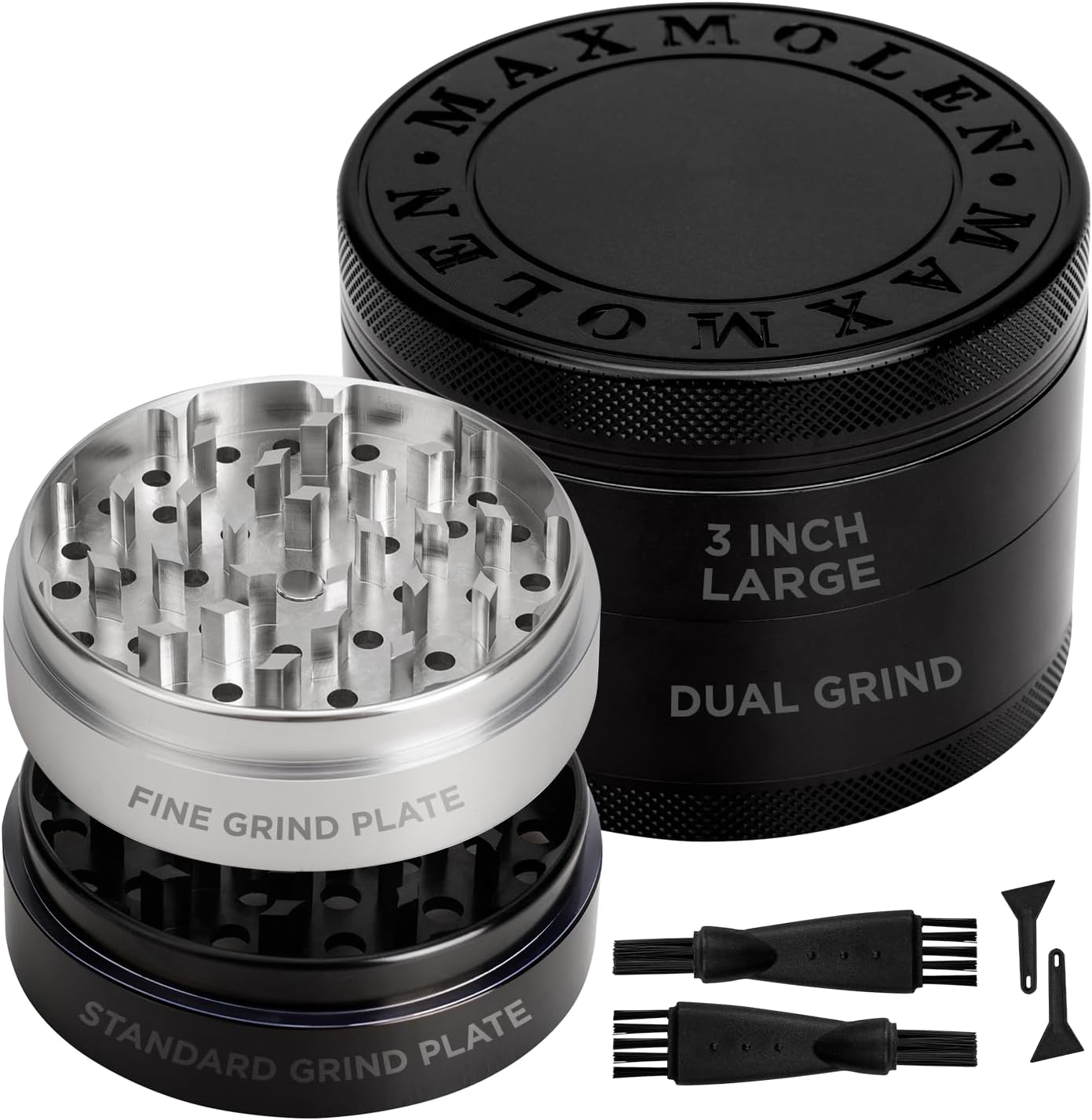 Amazon.com: Dual Purpose 3" Inch Large Spice Dual Grinder, Including ...