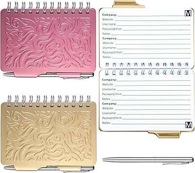 Amazon.com : Zonon 2 Pcs Mini Password Book with Alphabetical Tabs ...