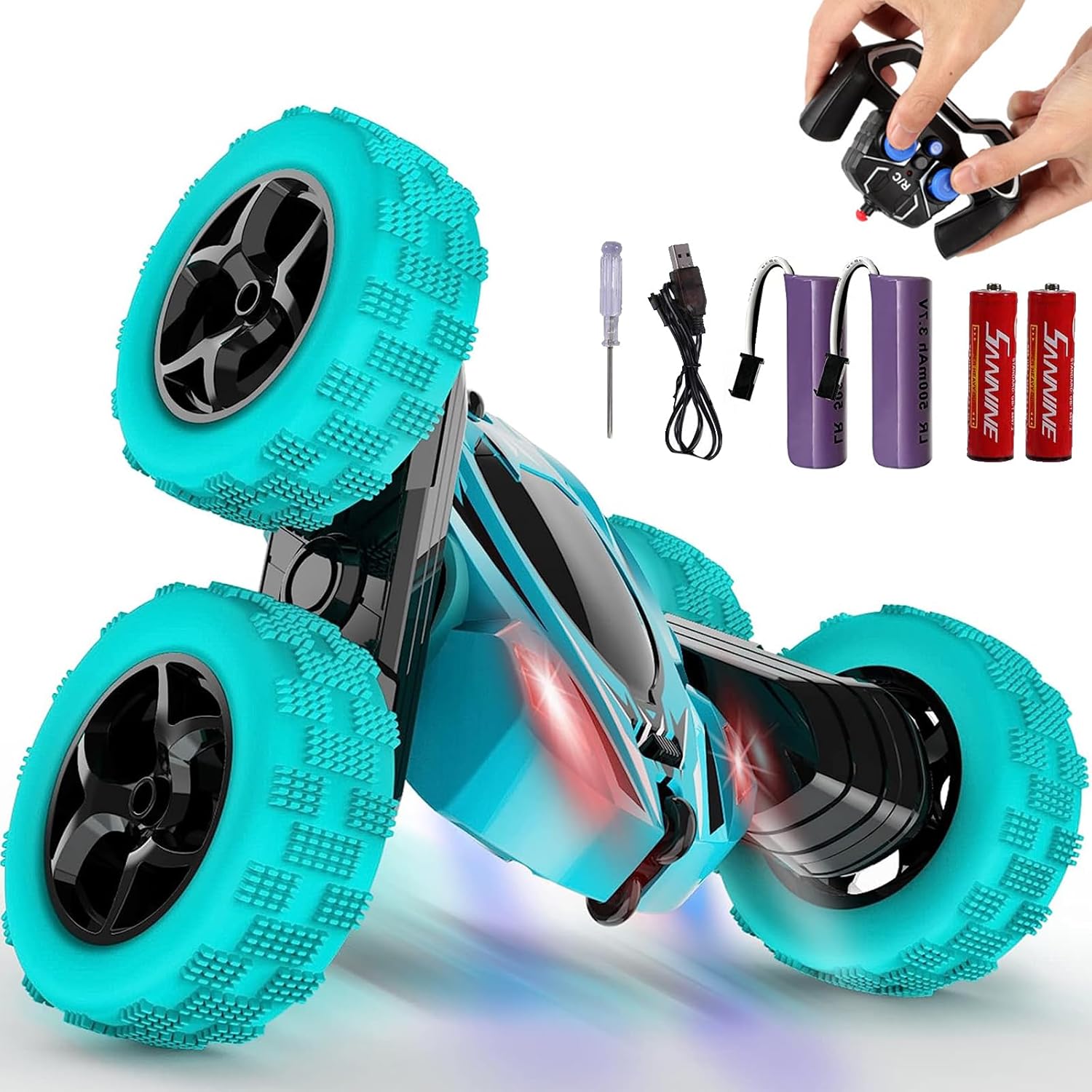 Carro de Control Remoto,4WD Carrito Acrobático de Control Remoto Todo ...