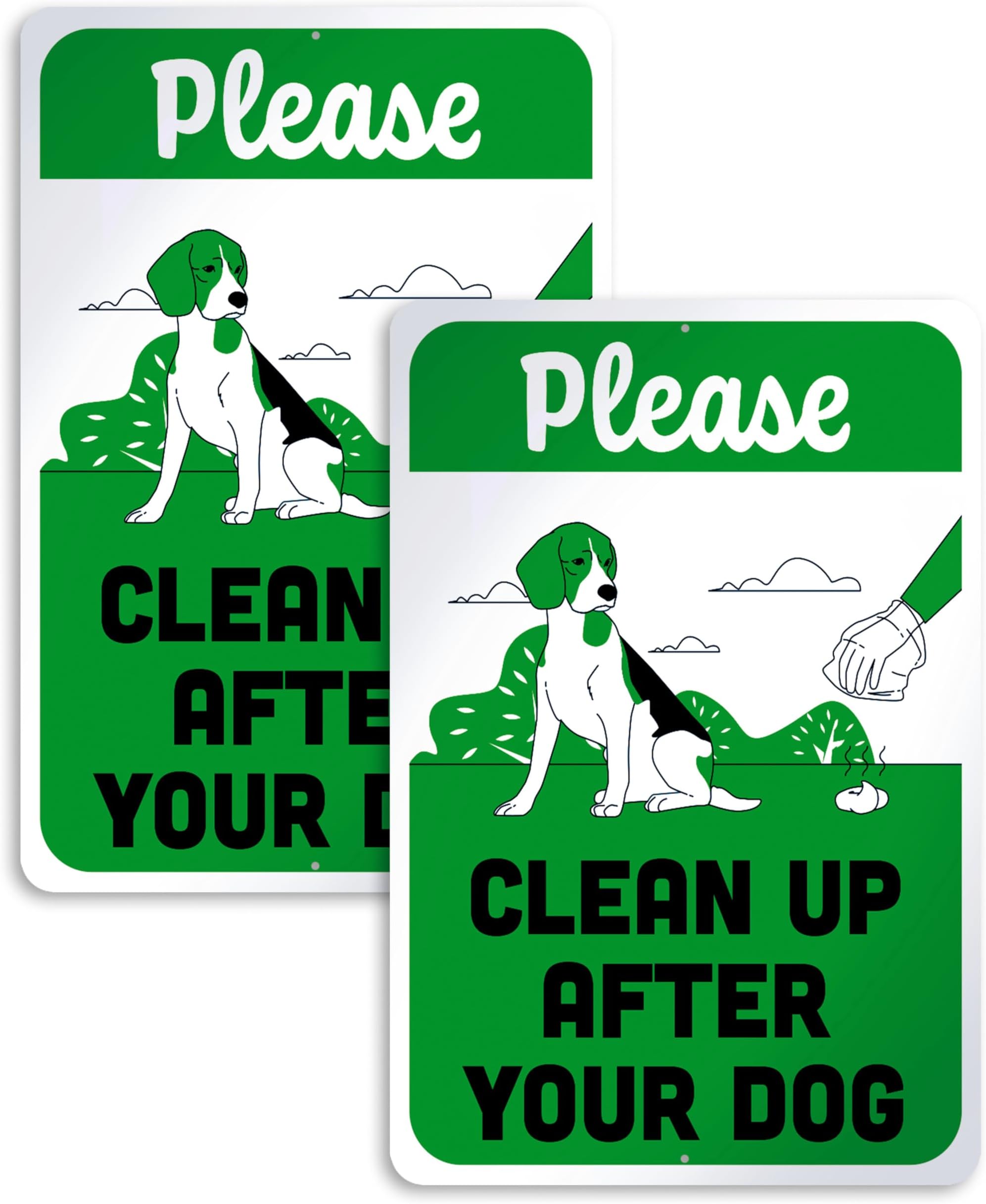 Amazon.com: 2 PC No Pooping Dog Signs for Yard - 8x12 Double Sided ...