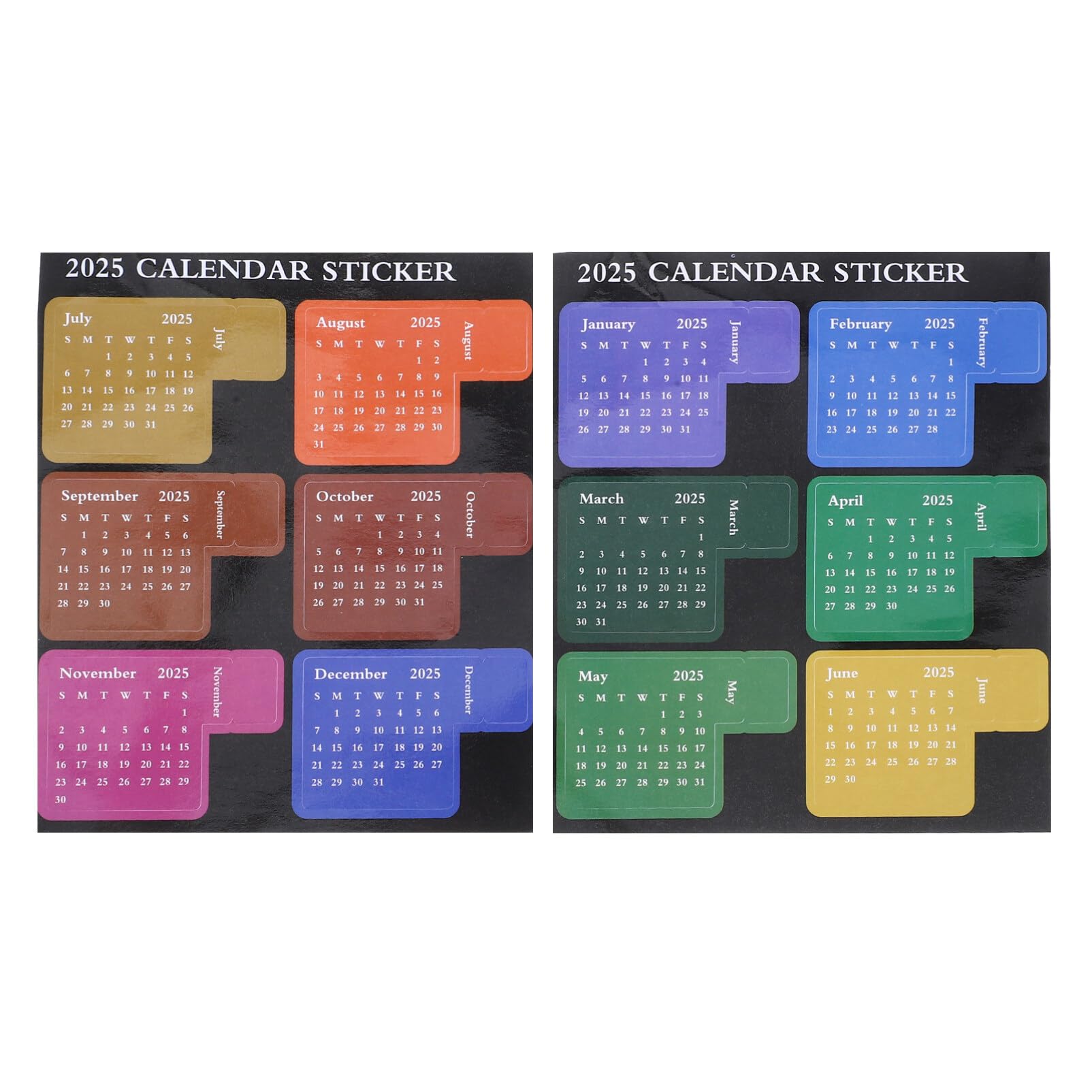 Amazon.com: NUOBESTY 2025 Calendar Stickers Monthly Index Tabs Planner ...