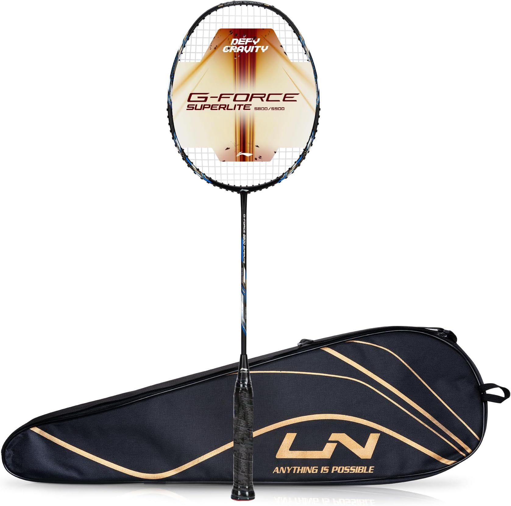 Li-Ning G-Force 5k Superlite Badminton Racket with Full Cover | 78 ...