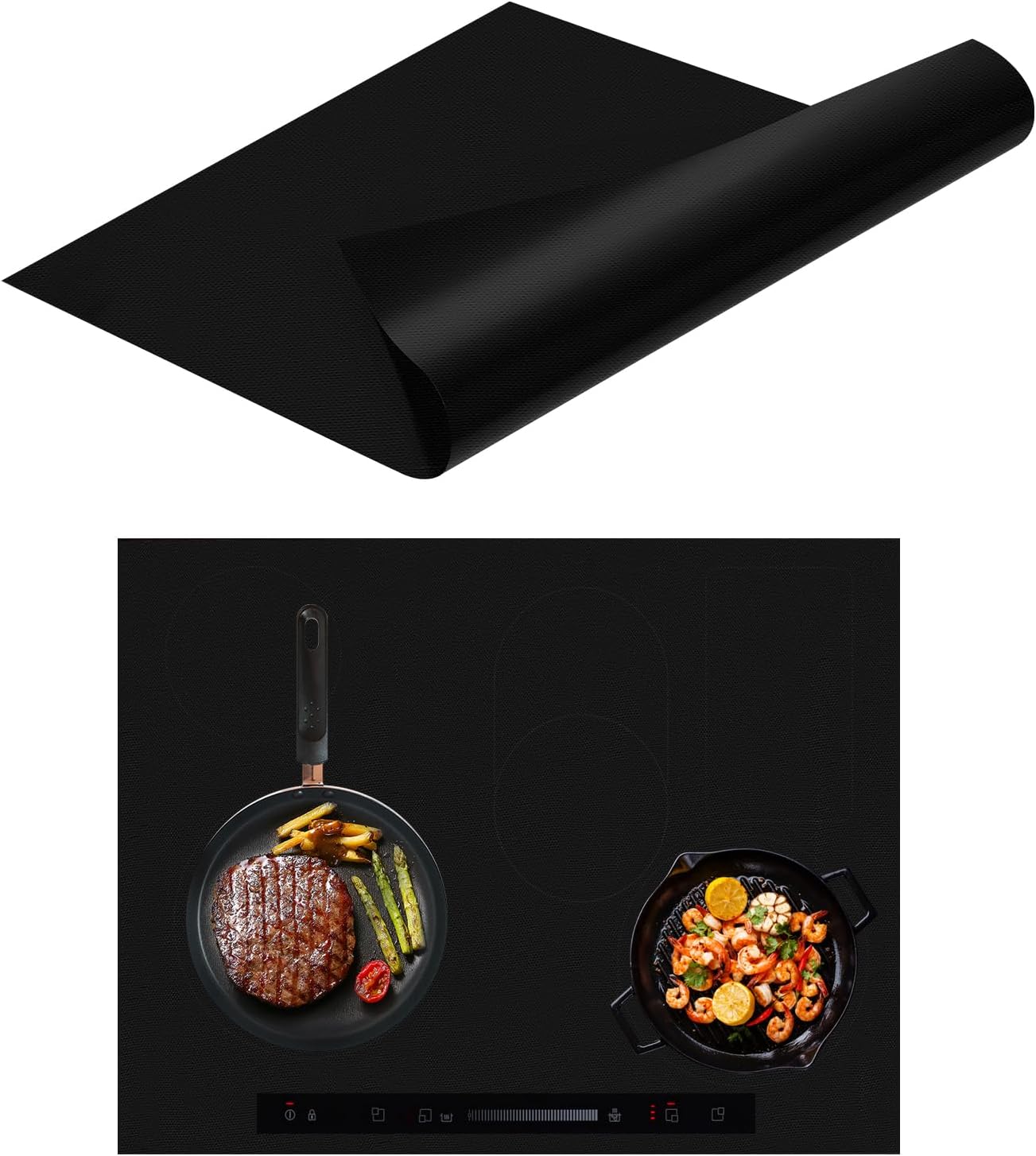 Large Induction Hob Protector Mat, 62x53cm Induction Hob Cover, Cooktop ...