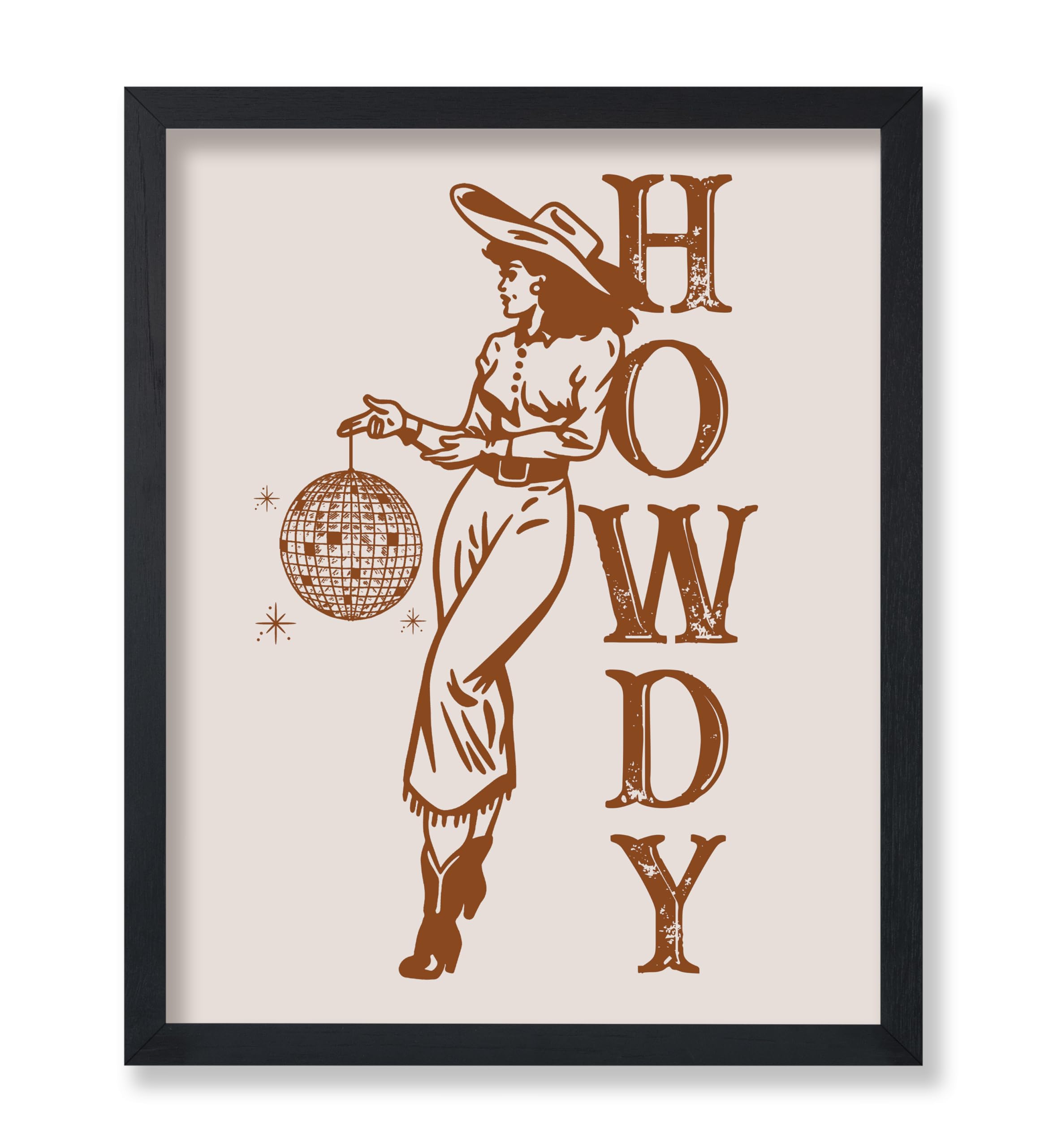 Amazon.com: Poster Master Disco Cowgirl Poster - Retro Brown Cowgirl ...