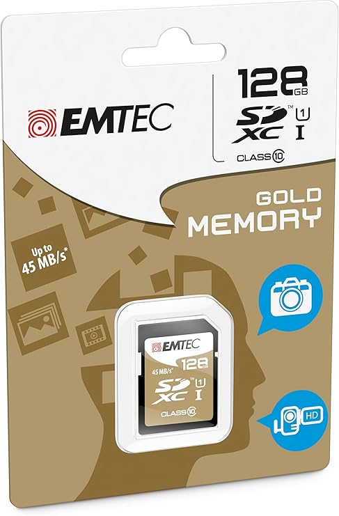 Amazon.com: EMTEC 128 GB Class 10 Jumbo Ultra SDXC Memory Card ...