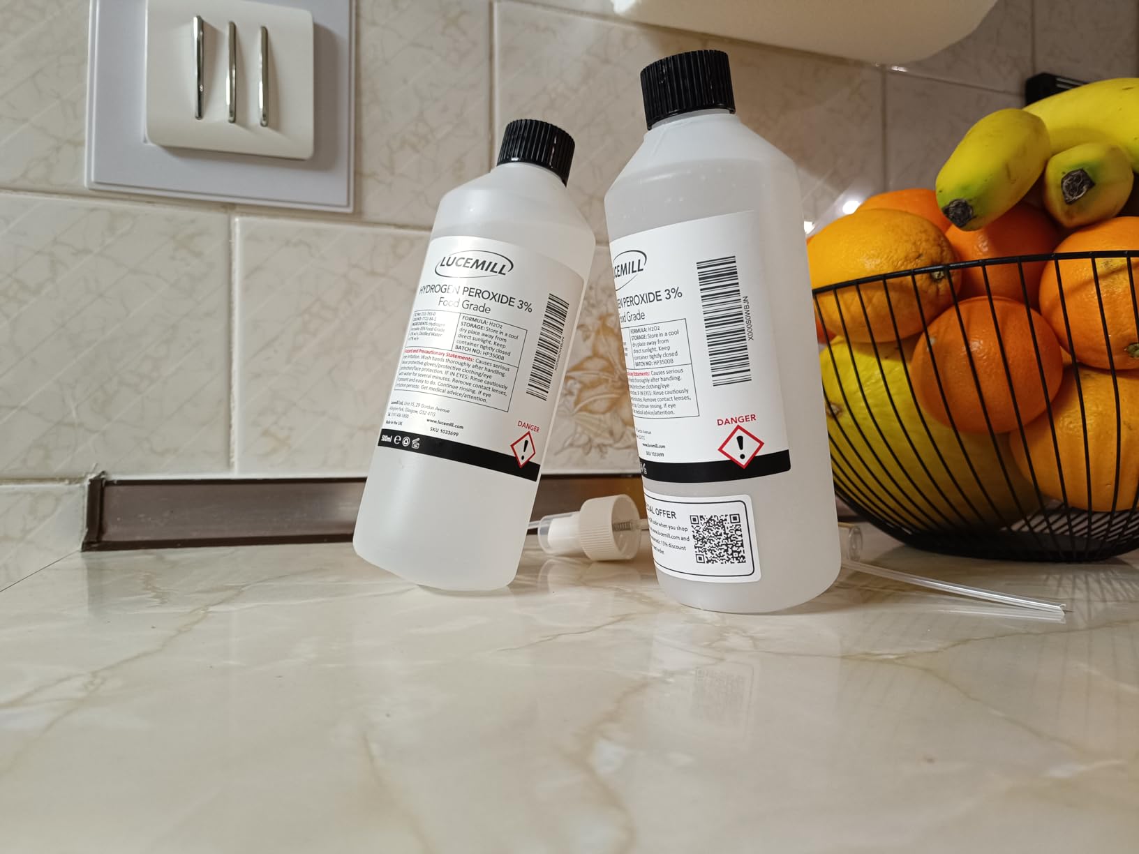 (2 Pack) of 500ml Hydrogen Peroxide 3% Food Grade Atomiser Spray ...