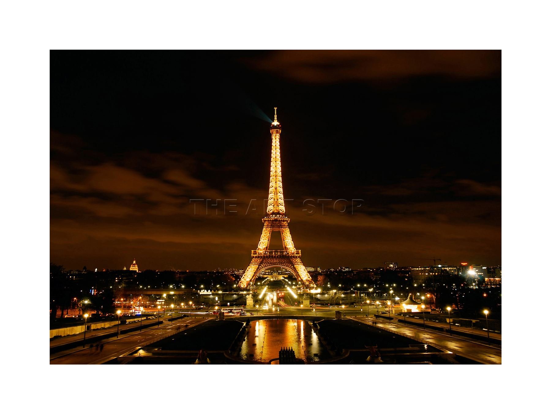 Eiffel Tower Night Blue