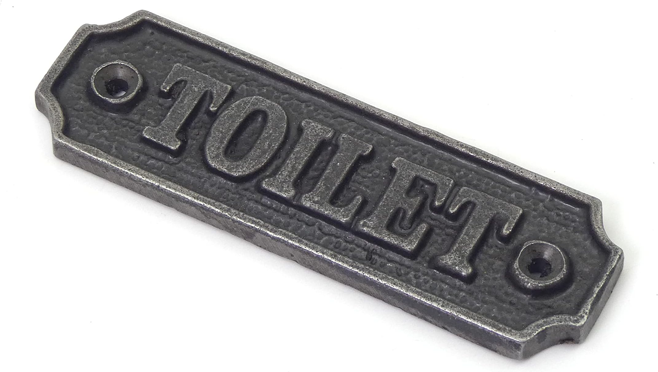 Jones & Grey - 'TOILET' Vintage Style Cast Metal Wall Door Toilet Sign ...