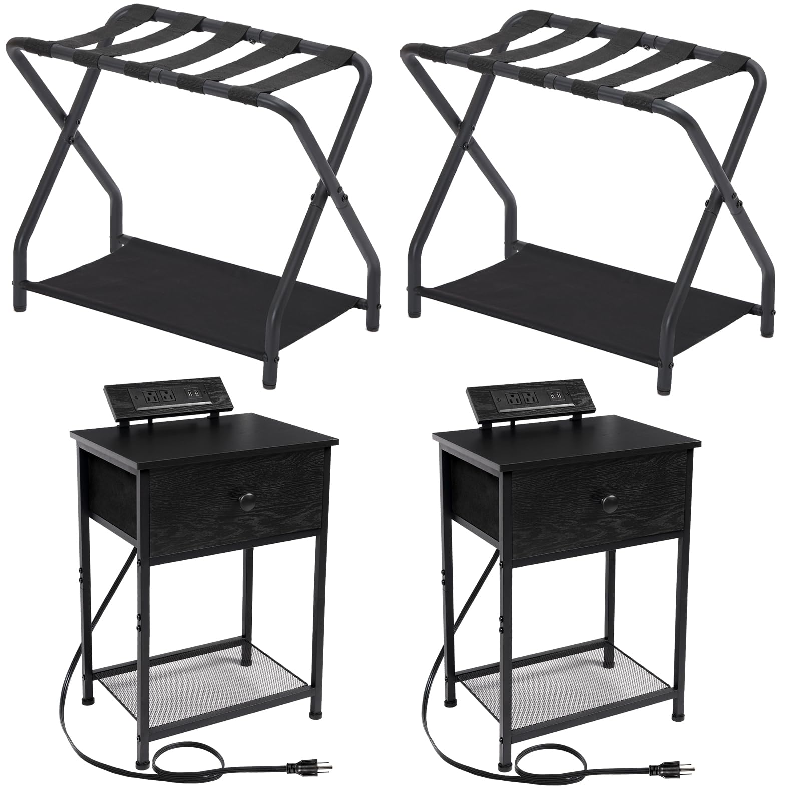 Amazon.com: AMHANCIBLE Luggage Rack, Foldable Suitcase Stands for Guest ...