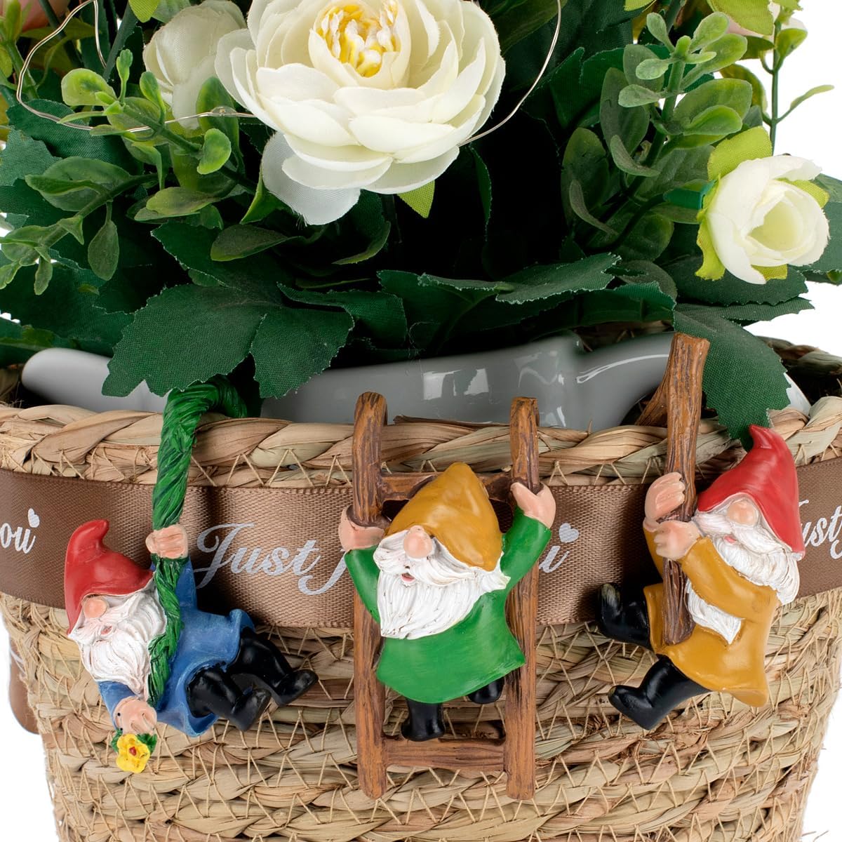 Amazon.com: AUSPA 3pcs Climbing Gnomes Tree Decor, Funny Gnome Statue ...