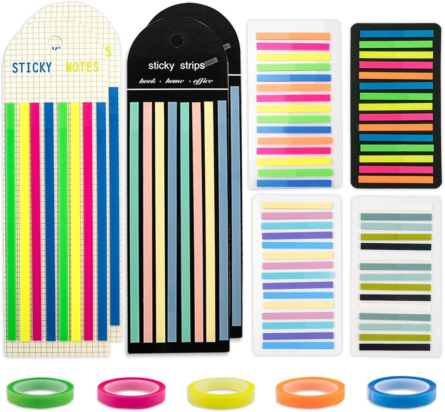 Amazon.com : 1840Pcs Highlighter Tape Set, Book Highlighter Strips ...