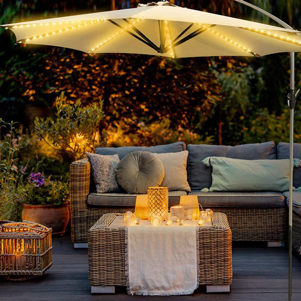 Solar String Lights Patio Umbrella