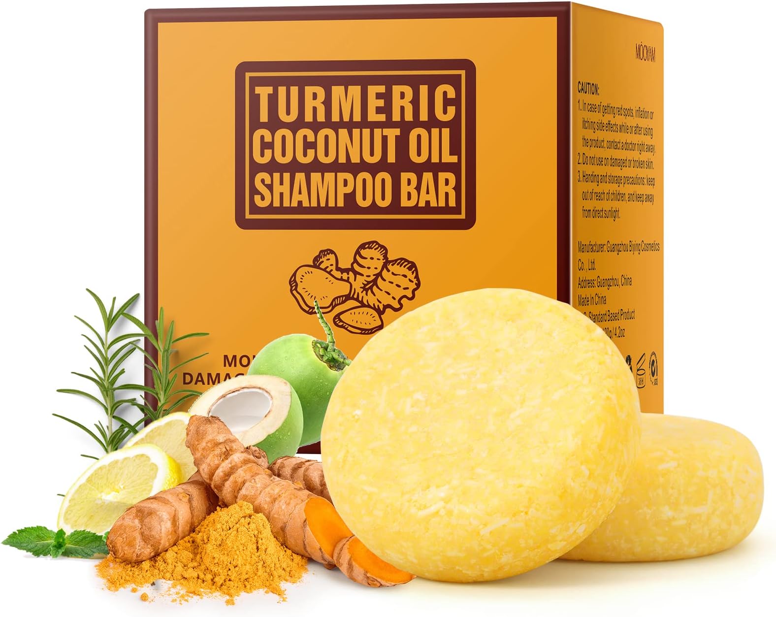 Amazon.com : Turmeric Shampoo Bar 2pcs Soap Bar Shampoo, Turmeric Bar ...