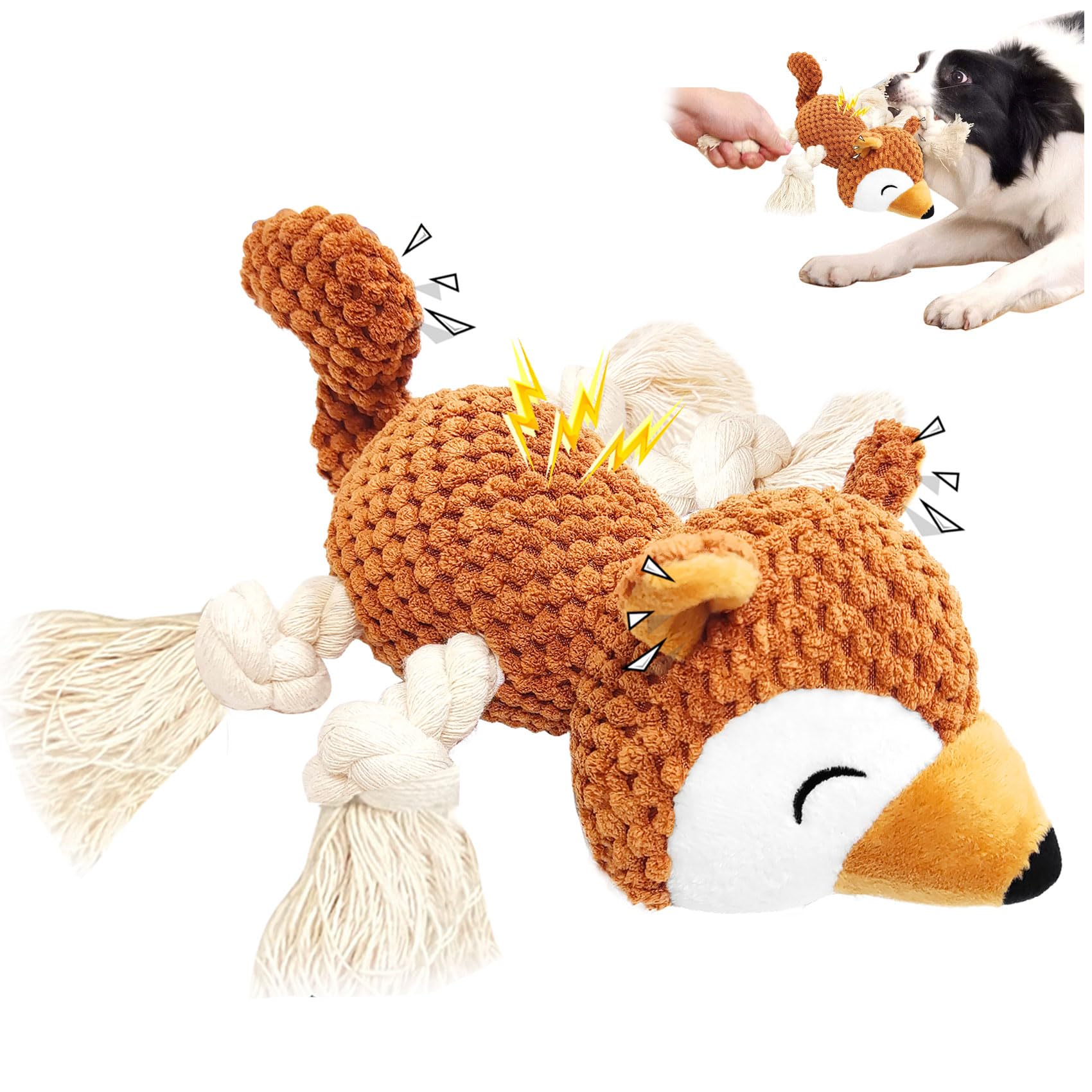 AEITPET Squeaky Dog Toys for Boredom Small Medium Large Dogs ...