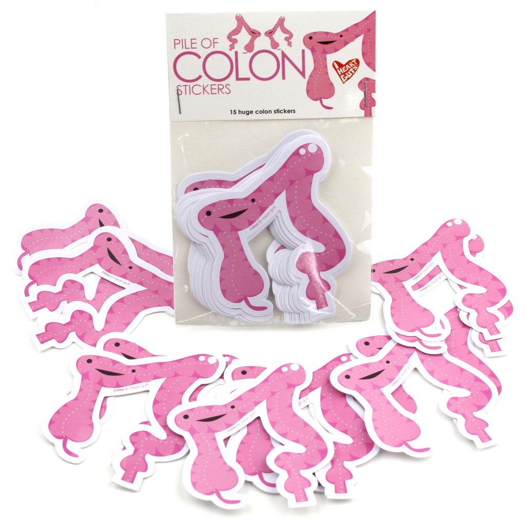 Amazon.com: I Heart Guts Pile of Colon Stickers - 15 Colon Stickers ...